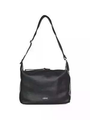 Loewe Cubi Logo-strap Messenger Bag - Black