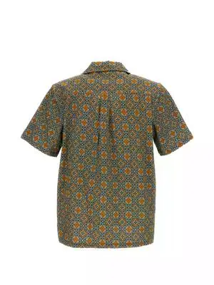 LES DEUX Lukas Arabesque Short-sleeve Shirt - Green