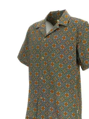 LES DEUX Lukas Arabesque Short-sleeve Shirt - Green