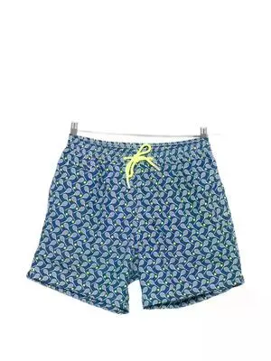 MC2 SAINT BARTH Tennis-cross Print Swim Shorts - Blue