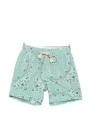 MC2 SAINT BARTH Bandana Drawstring Swim Shorts - Green