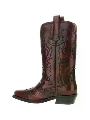 GANNI Panelled Western Boots