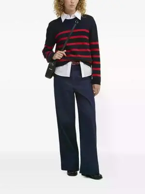 Barbour Striped Crew Neck Sweater - Blue
