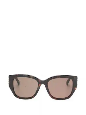 Gucci Square-frame Logo-detail Sunglasses - Brown