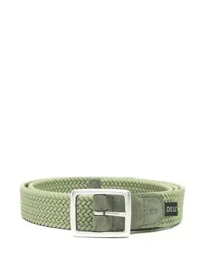 DELL'OGLIO Woven Buckle Belt - Grey