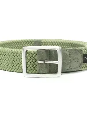 DELL'OGLIO Woven Buckle Belt - Grey
