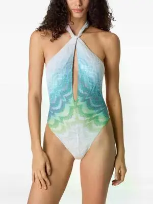 Missoni Halterneck Patterned Swimsuit