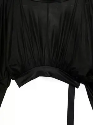Rick Owens Long-sleeve Cropped Hoodie - Black