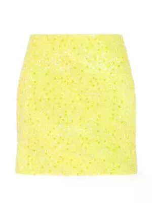 David Koma Sequin-embellish Mini Skirt - Yellow