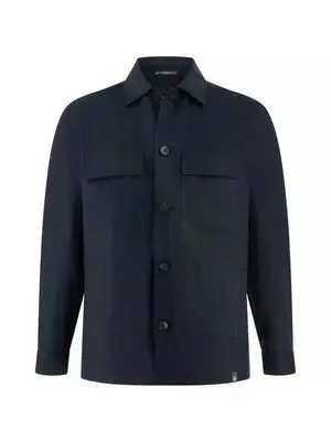 Boggi Milano Link Closed-collar Shirt Jacket - Blue
