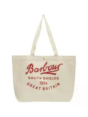Barbour Logo-graphic Tote Bag - Neutrals
