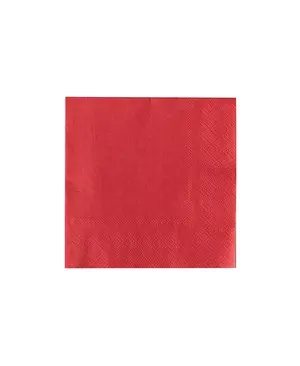 JOLLITY & CO Solid Shade Colors, Paper Party Large Napkins, Set Of 16 Cherry