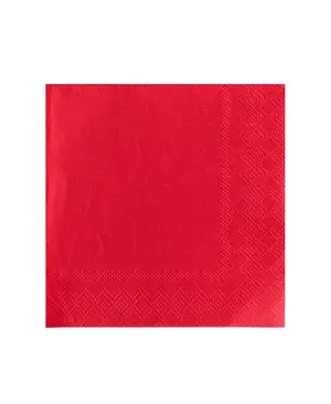 JOLLITY & CO Solid Shade Colors, Paper Party Large Napkins, Set Of 16 - Poppy