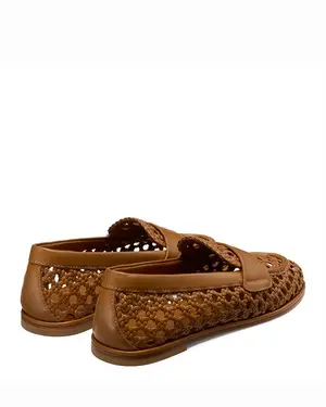 STUART WEITZMAN Spencer Woven Loafers - Boho Tan