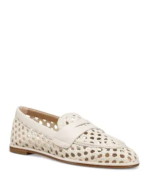 STUART WEITZMAN Spencer Loafers - Cream