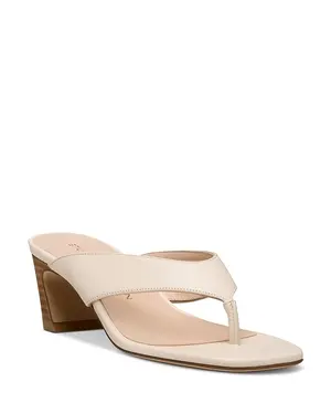 STUART WEITZMAN Stassi 50 Thong Sandals - Linen/new Camel