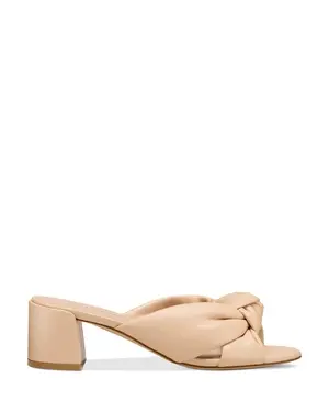 STUART WEITZMAN Soplaya 50 Block Heel Sandals - Barely Beige