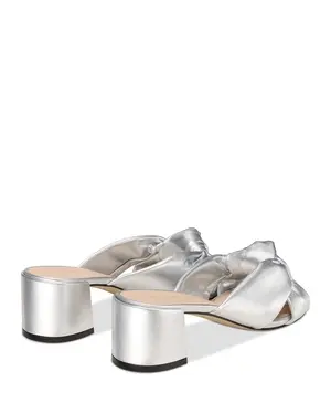 STUART WEITZMAN Soplaya 50 Block Heel Sandals - Silver
