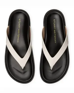 STUART WEITZMAN Mary Kate Thong Sandals - Cream