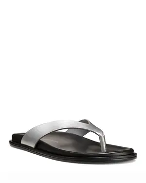 STUART WEITZMAN Mary Kate Thong Sandals Silver