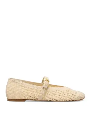 STUART WEITZMAN Leora Mary Jane Flats - Chalk