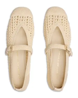 STUART WEITZMAN Leora Mary Jane Flats - Chalk