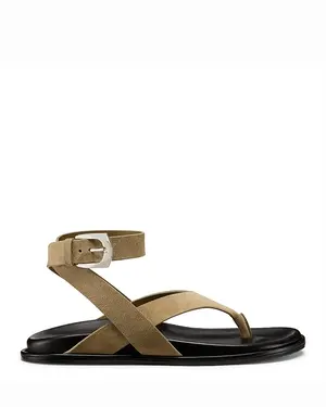 STUART WEITZMAN Mary Kate Sandals - Golden Olive