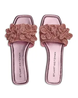STUART WEITZMAN Lotus Slides - Pink Sand