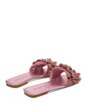 STUART WEITZMAN Lotus Slides - Pink Sand