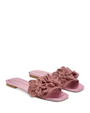 STUART WEITZMAN Lotus Slides - Pink Sand
