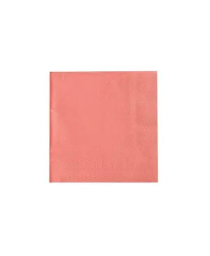 JOLLITY & CO Solid Shade Colors, Paper Party Cocktail Napkins, Set Of 20 Cantaloupe