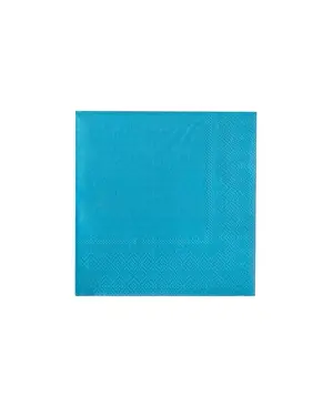 JOLLITY & CO Solid Shade Colors, Paper Party Cocktail Napkins, Set Of 20 Cerulean