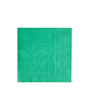 JOLLITY & CO Solid Shade Colors, Paper Party Cocktail Napkins, Set Of 20 - Grass