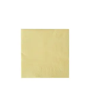 JOLLITY & CO Solid Shade Colors, Paper Party Cocktail Napkins, Set Of 20 Lemon