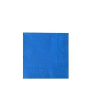 JOLLITY & CO Solid Shade Colors, Paper Party Cocktail Napkins, Set Of 20 Sapphire