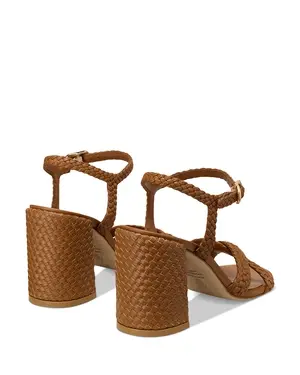 STUART WEITZMAN Alyssa 85 Woven Sandals - Boho Tan