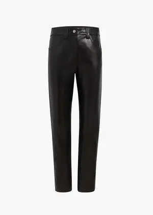 Khaite Callum Pant In Textured Lamb Black