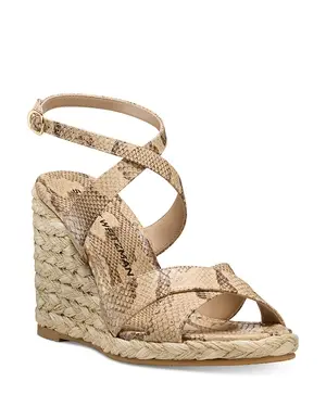 STUART WEITZMAN Alyssa Espadrille Wedge Sandals - Adobe