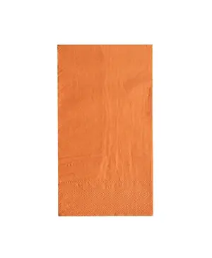 JOLLITY & CO Solid Shade Colors, Paper Party Guest Napkins, Set Of 16 - Apricot