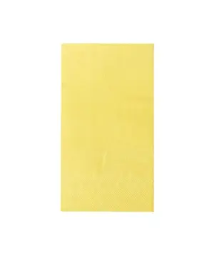 JOLLITY & CO Solid Shade Colors, Paper Party Guest Napkins, Set Of 16 - Banana