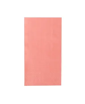 JOLLITY & CO Solid Shade Colors, Paper Party Guest Napkins, Set Of 16 Cantaloupe