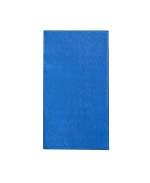 JOLLITY & CO Solid Shade Colors, Paper Party Guest Napkins, Set Of 16 - Sapphire