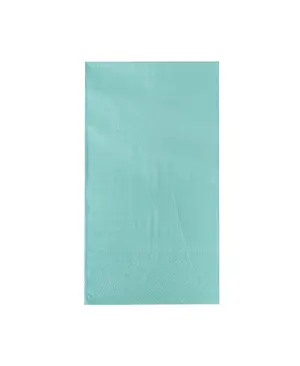JOLLITY & CO Solid Shade Colors, Paper Party Guest Napkins, Set Of 16 - Seafoam