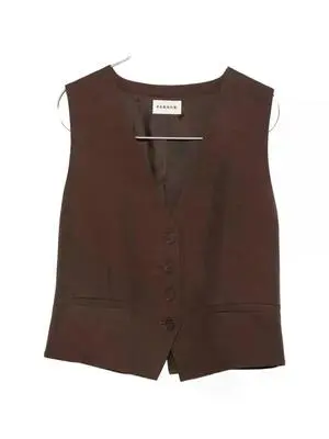 P.a.r.o.s.h Button V-neck Gilet - Brown