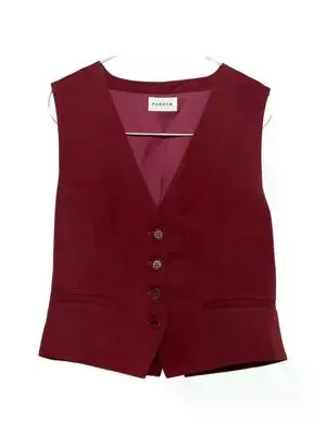 P.a.r.o.s.h Button V-neck Gilet - Red