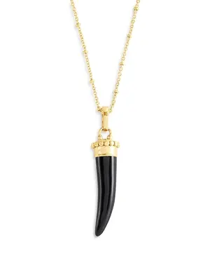ANABEL ARAM Forza Stone Horn Charm - Black Onyx