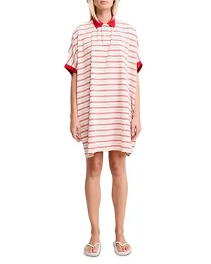 Denimist Polo Shirt Dress - Red Stripe