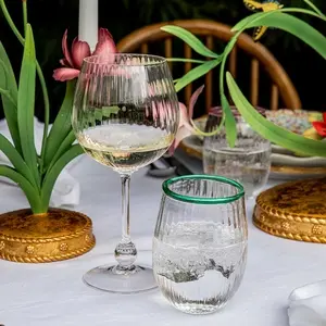 JULISKA Nell Stemless Wine Glass - Watercress
