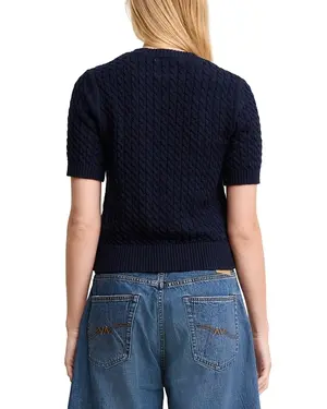Denimist Crewneck Cable Knit Sweater