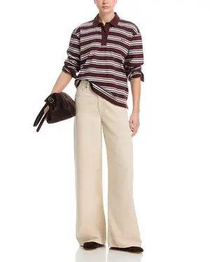 Rag & Bone Striped Long Sleeve Shirt - Brown Multi